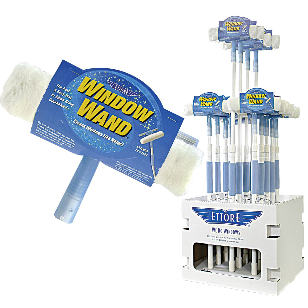 Ettore 2 In 1 Extending Window Wand Cleaner and Squeegee | ETT055Z ...