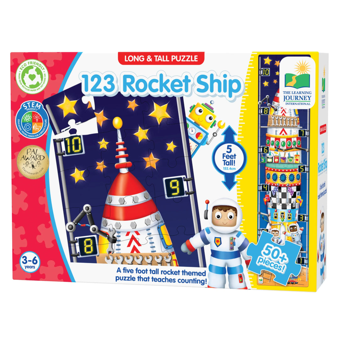 The Learning Journey 123 Rocketship Long and Tall Numbers Puzzle 51 Pi ...