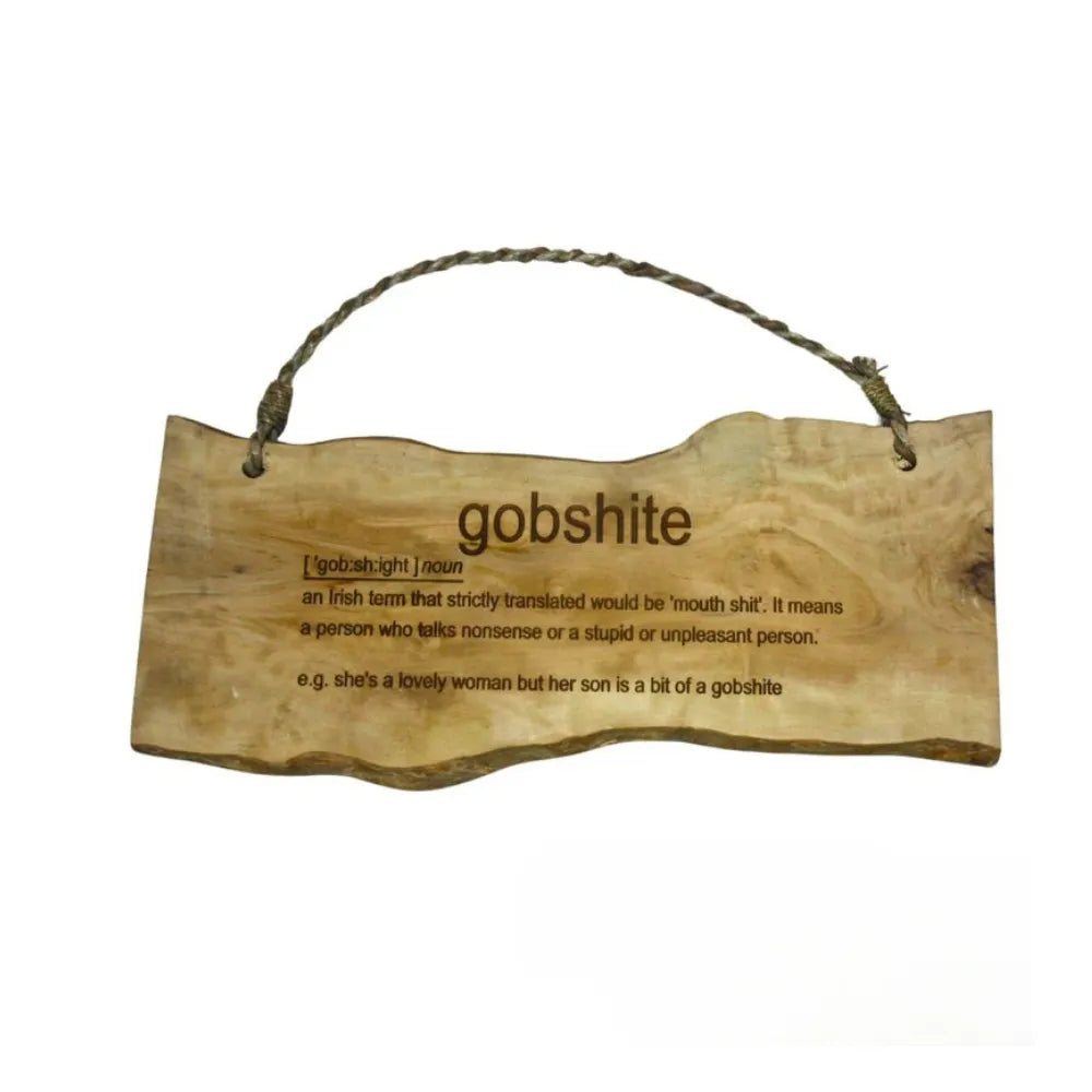 Lucky Ducks Funny Wood Door Sign - Gobshite | Irish Gifts – Heavins