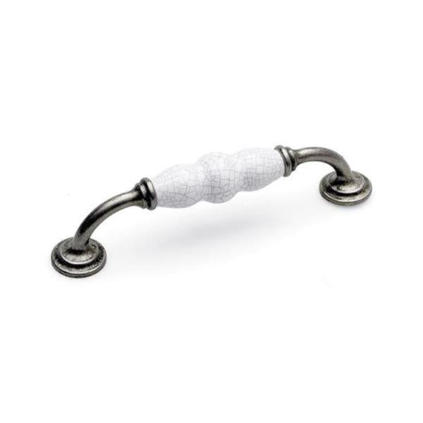 Winchester white ceramic D cabinet handle - 128mm | 0032065 – Heavins