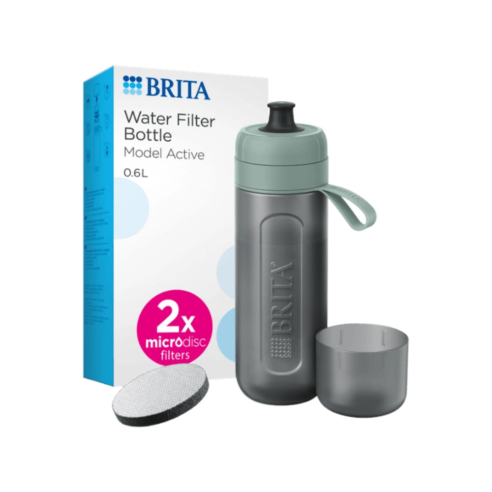 Brita Active Water Filter Bottle 600ml + 2 Filters - Green – Heavins