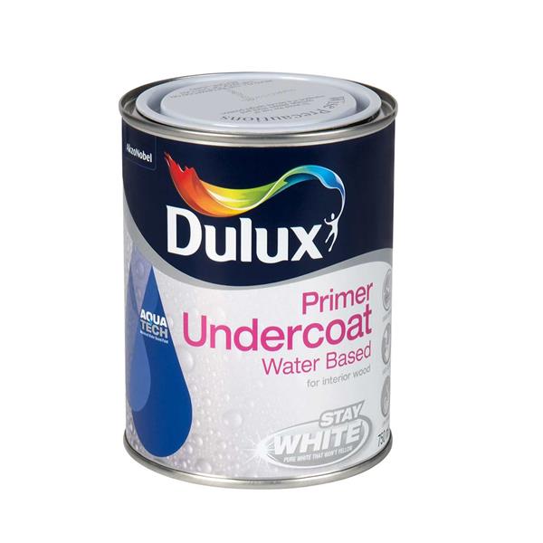 Dulux 750ml Undercoat Water Based - Brillant White | 5164543 – Heavins