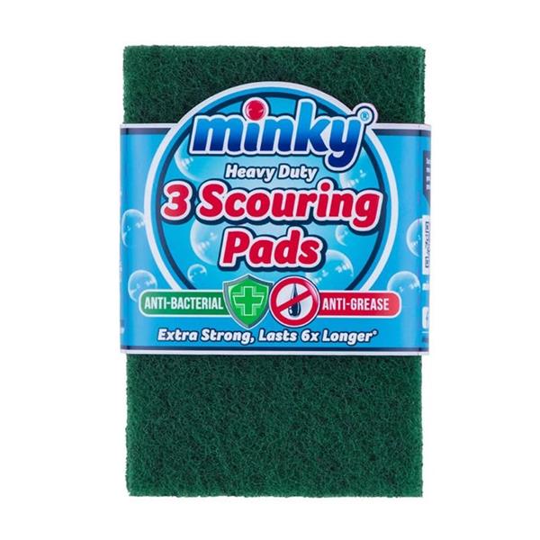 Minky Anti Bacterial Heavy Duty Wash Pads Sponge 3 Pack | MNK320347 ...