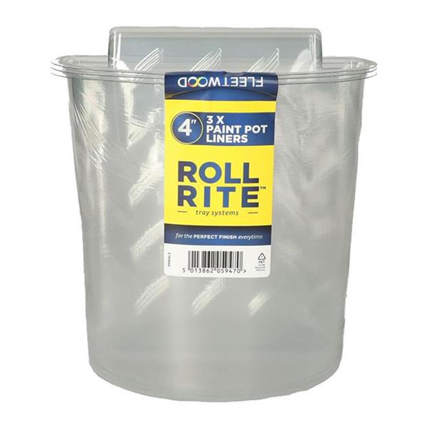 Fleetwood 4" Roll Rite Paint Pot Liners 3 Pack | PPR4L3 – Heavins