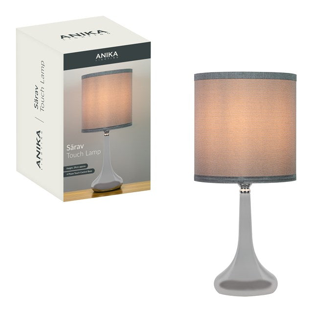 Anika Touch Lamp with Chrome Base | 62369 – Heavins