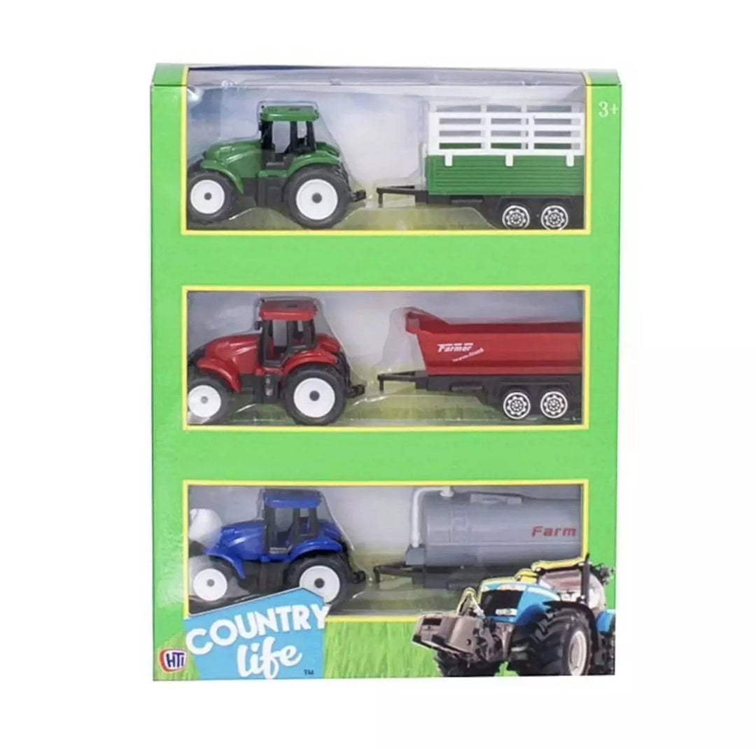HTI Country Life Tractor and Trailer 3 Pack Play Set Toy | 1374261.00 ...