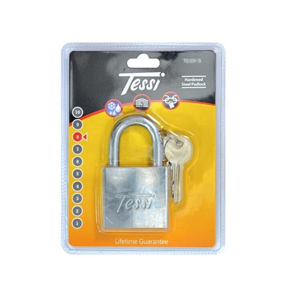 Tessi 61mm Hardened Steel Chrome Plated Padlock | TE61HS – Heavins