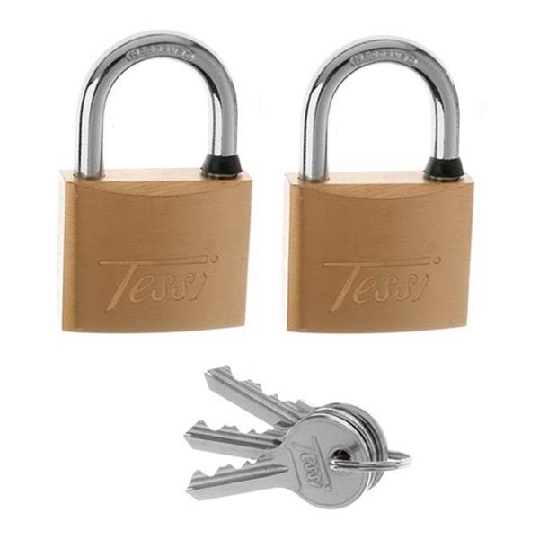 Tessi Solid Brass Padlocks Key A Like 30mm Twin Pack | TE30T – Heavins