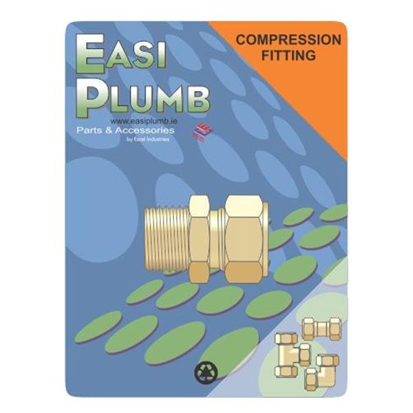 Easi Plumb 1/2" M.I. Straight Brass Compression Coupling 311 | EP31112 ...