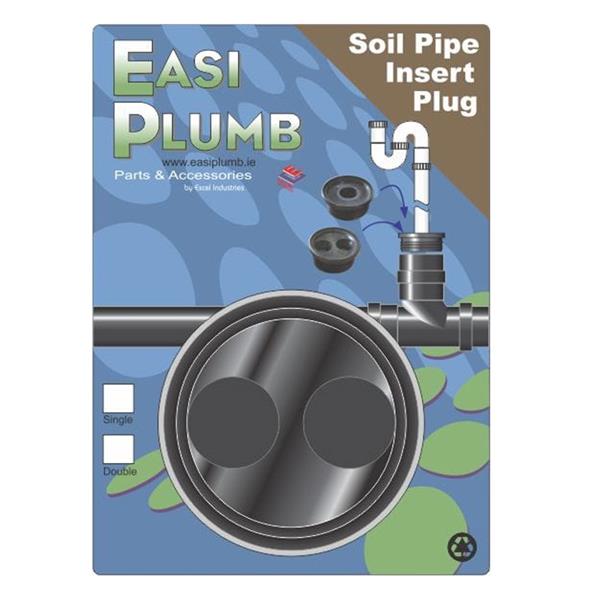 Easi Plumb 4 Inch Rubber Plug Double Inlet - 32/40mm | EP100RP – Heavins