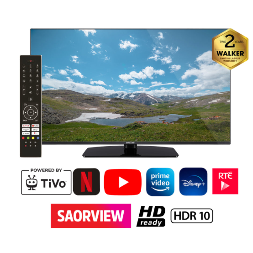Walker 24" Smart LED TV | Small TV for Kitchen & Bedroom – Heavins