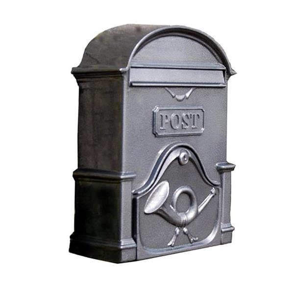 Paprika A4 Cast Aluminium Wall-Mounted Postbox - Silver – Heavins