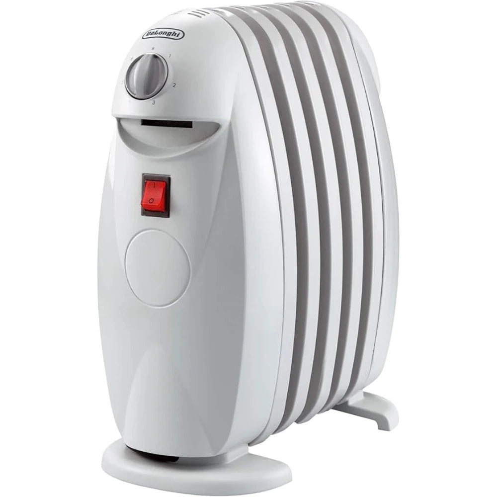 Delonghi Nano 500w Oil Filled Radiator - White | Up to 15m³ – Heavins