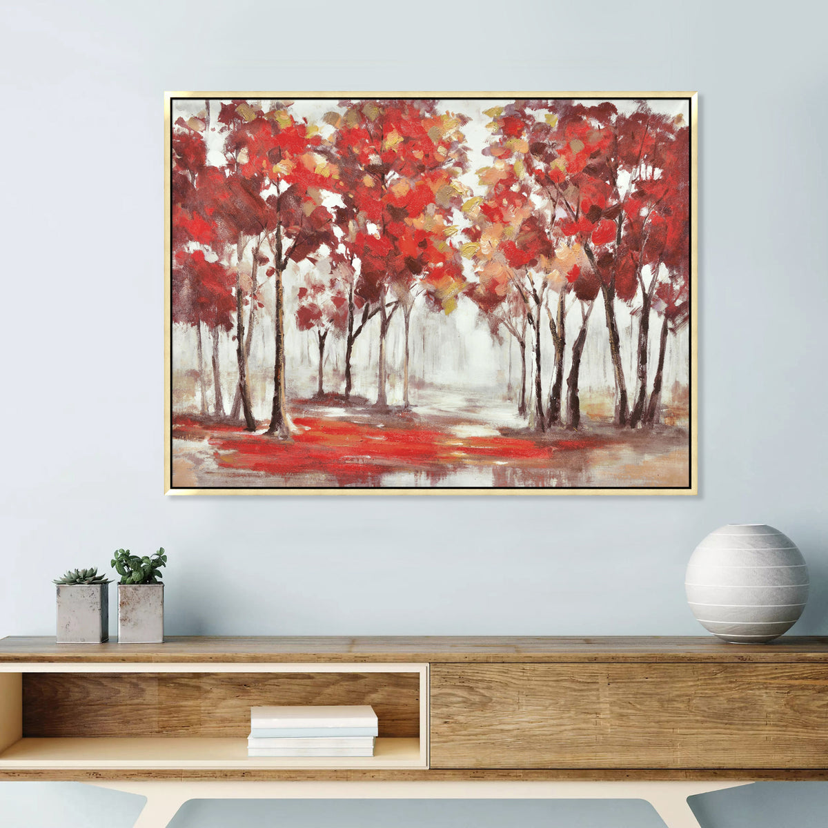 Macquillan Hand Painted Picture Red Autumn 90cm x 120cm | MQP7046 – Heavins