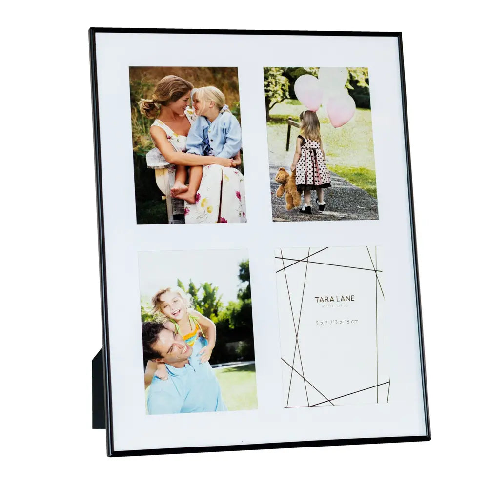 Tara Lane 4 Photo Collage / Multi Photo Frame 5 x 7 - Black – Heavins
