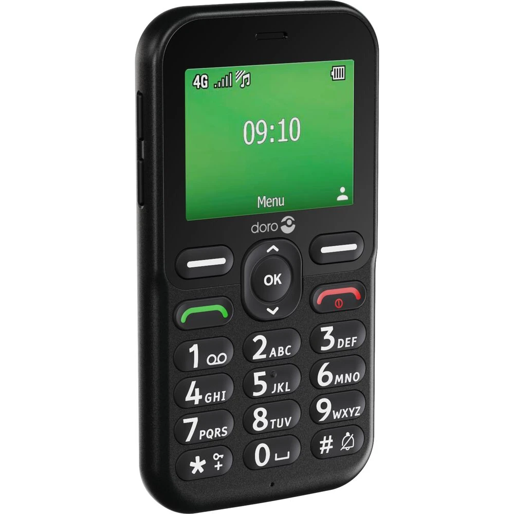 Doro Leva Sim Free E10 Keypad Mobile Phone - Black | Heavins